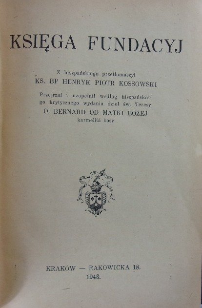Księga fundacyj 1943 r. - W opisie | Książka w Empik