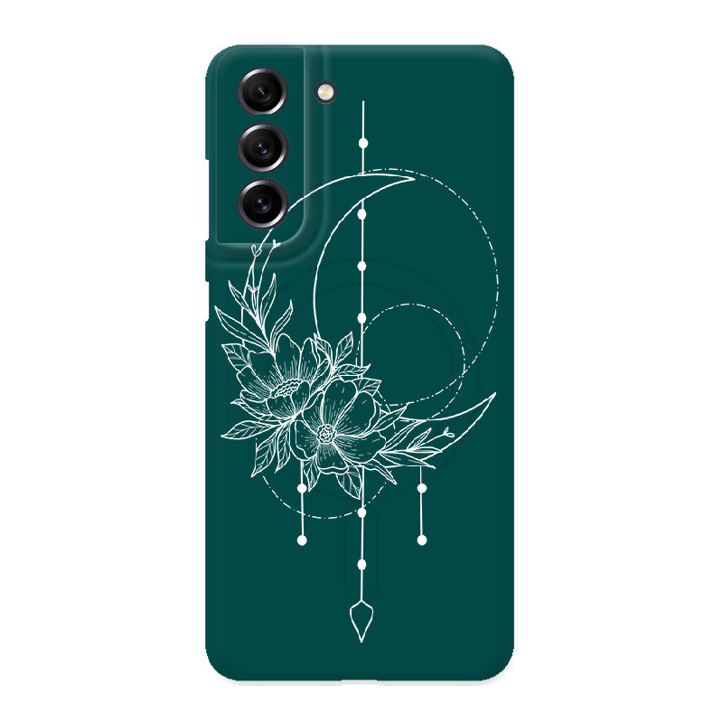 Księżyc Boho - Galaxy S22 Etui matowe indukcyjne butelkowa zieleń [TIF ...