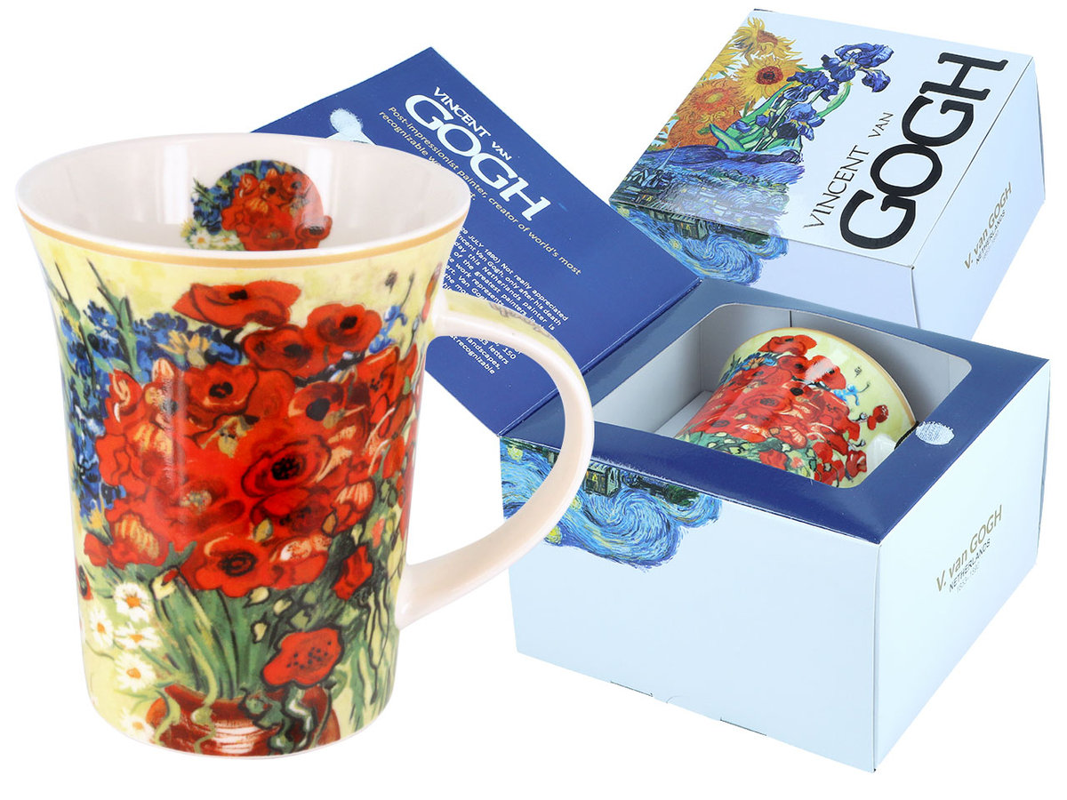 Kubek 0,35 L Carmani - Vincent van Gogh - Czerwone maki i stokrotki 33. ...