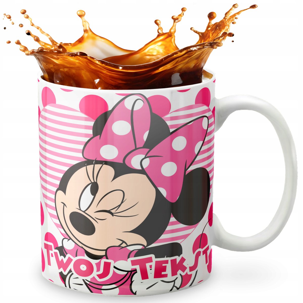 KUBEK 330ml GRAFIKA PREZENT ŚWIĘTA WZÓR - BAJKA MYSZKA MINI MINNIE ...