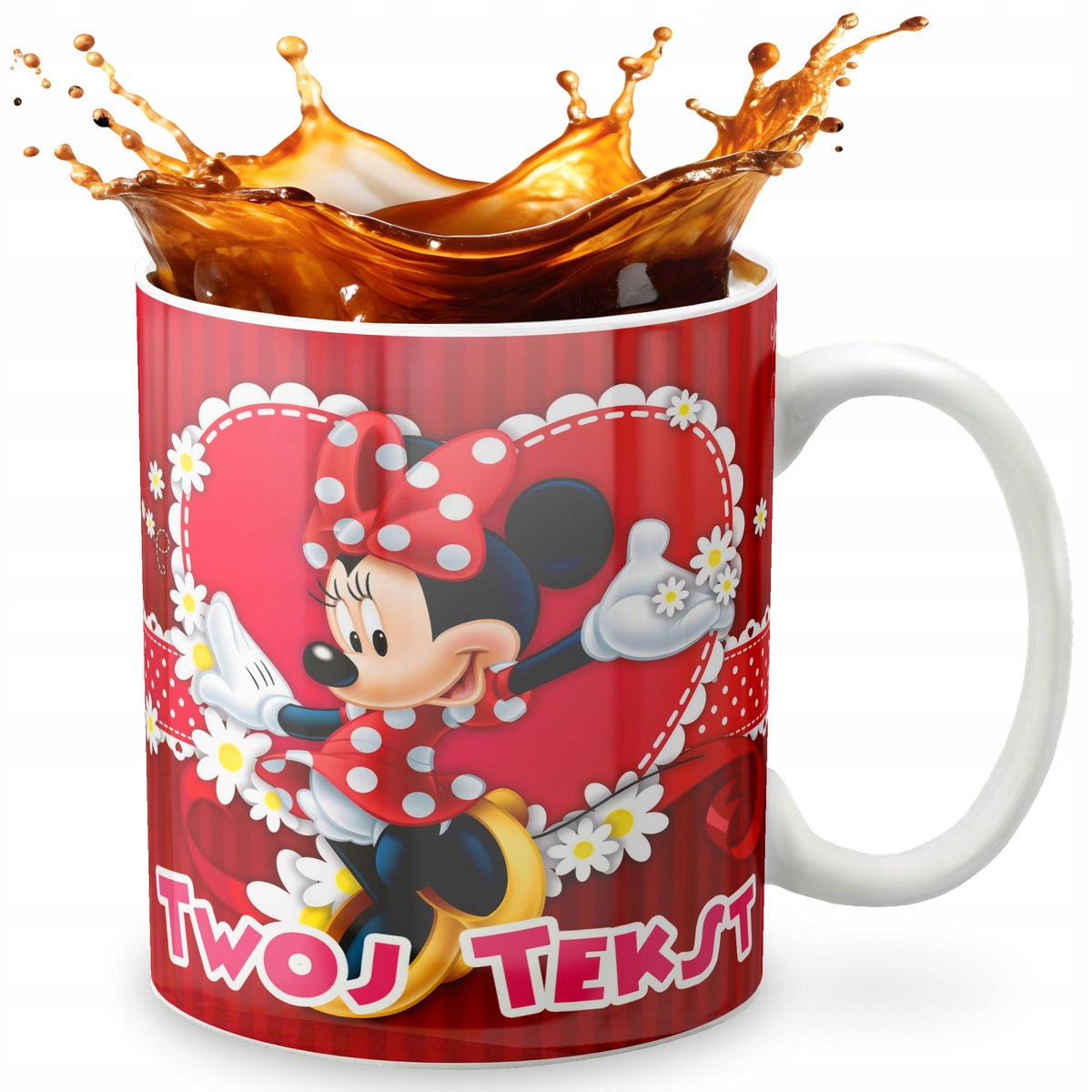 KUBEK 330ml GRAFIKA PREZENT ŚWIĘTA WZÓR - BAJKA MYSZKA MINI MINNIE ...