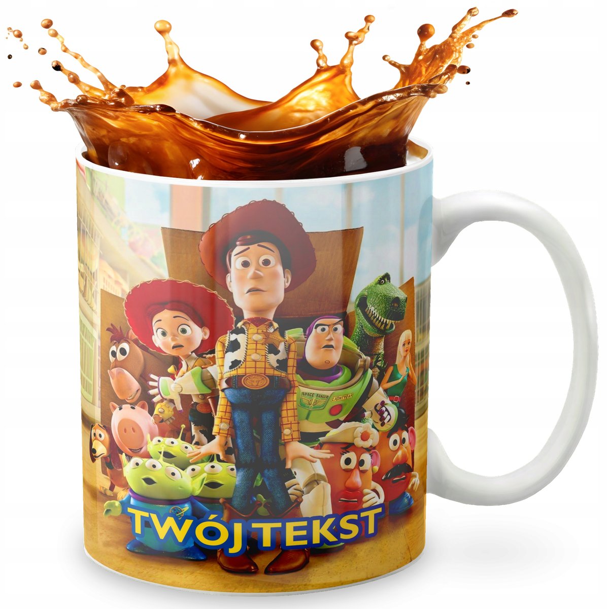 KUBEK 330ml GRAFIKA PREZENT ŚWIĘTA WZÓR - BAJKA TOY STORY + IMIĘ - Inna ...