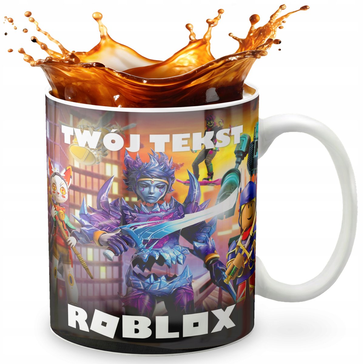 KUBEK 330ml GRAFIKA PREZENT ŚWIĘTA WZÓR - GRA ROBLOX + IMIĘ - Inna ...