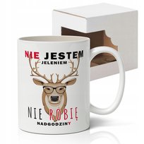 KUBEK 330ml Śmieszny Prezent Jeleń DO PRACY 63 - StyleCouture | Sklep EMPIK.COM