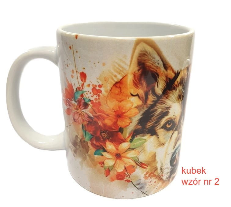 Kubek 3D Z Psami W Kwiatach Różne Rasy Do Wyboru - Gadżet-szop | Sklep ...