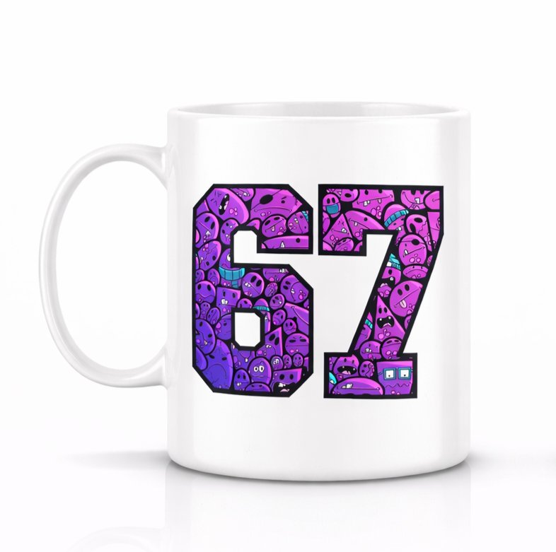 Kubek 67 – Six Seven | modny napis, trend, meme - Inna marka | Sklep ...