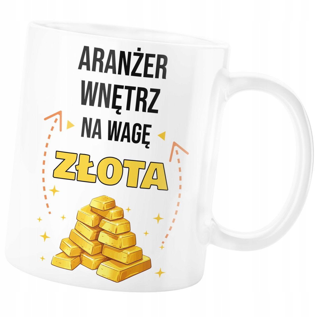 KUBEK ARANŻER WNĘTRZ NA WAGĘ ZŁOTA PREZENT - Inna marka | Sklep EMPIK.COM