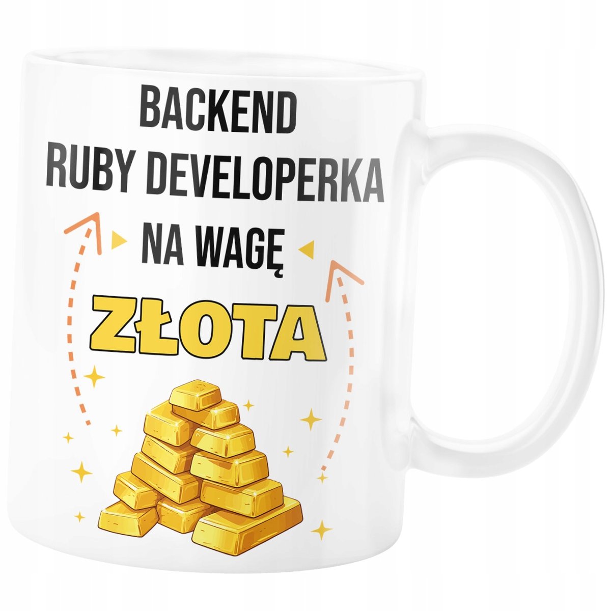 KUBEK BACKEND RUBY DEVELOPERKA NA WAGĘ ZŁOTA PREZENT - Inna marka ...