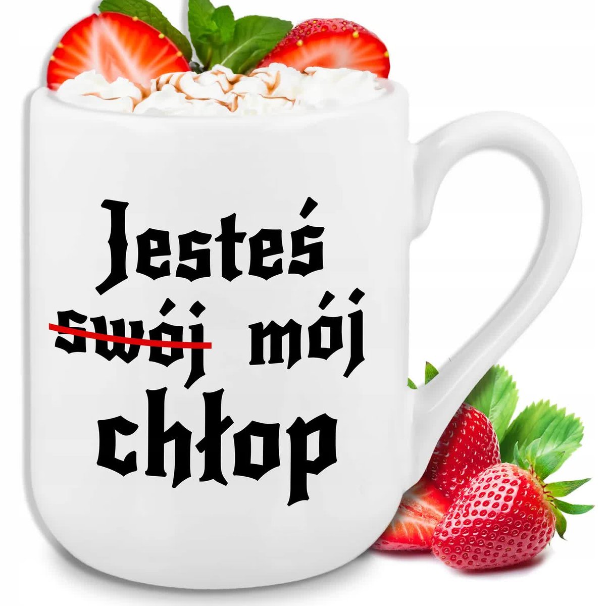 KUBEK BIAŁY PREZENT 1670 JESTEŚ SWÓJ CHŁOP JESTEŚ MÓJ CHŁOP JAN PAWEŁ WZ - Inna marka | Sklep ...