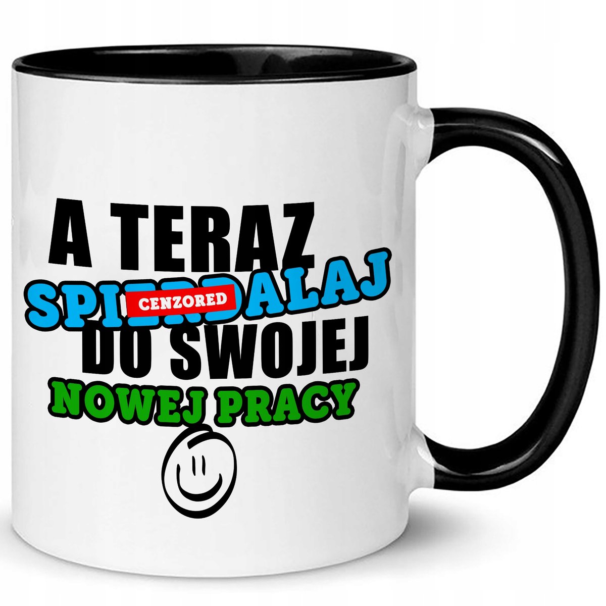 KUBEK BIAŁY UCHO WNĘTRZE CZERWONE NA POŻEGNANIE KOLEGI Z PRACY PREZENT WZÓR - Inna marka | Sklep ...