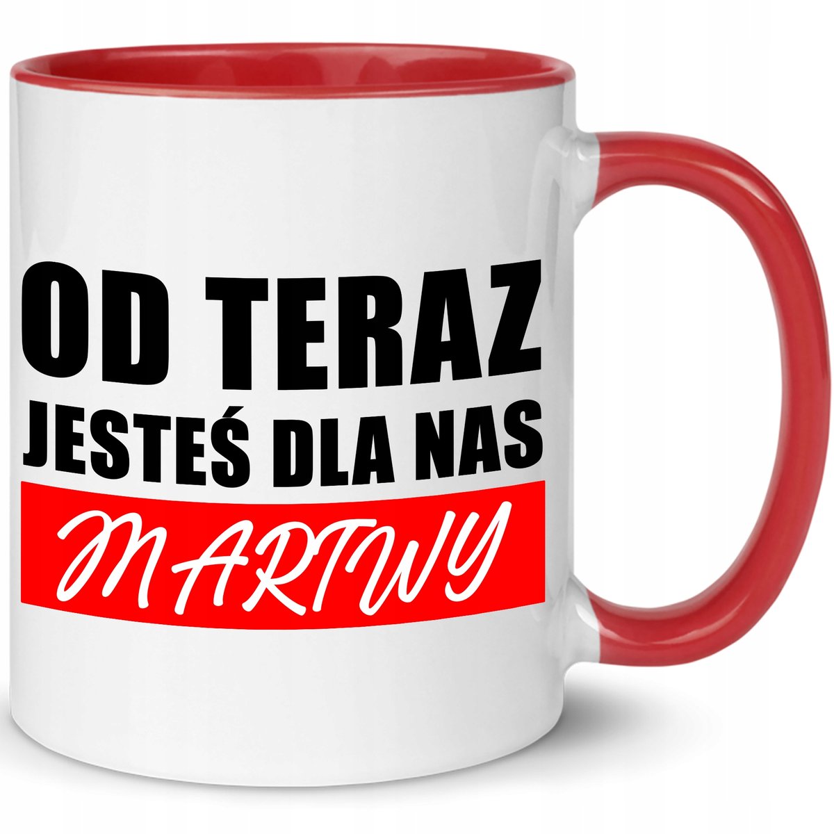 KUBEK BIAŁY UCHO WNĘTRZE CZERWONE PREZENT NA POŻEGNANIE W PRACY ZDRAJCO WZ - Inna marka | Sklep ...