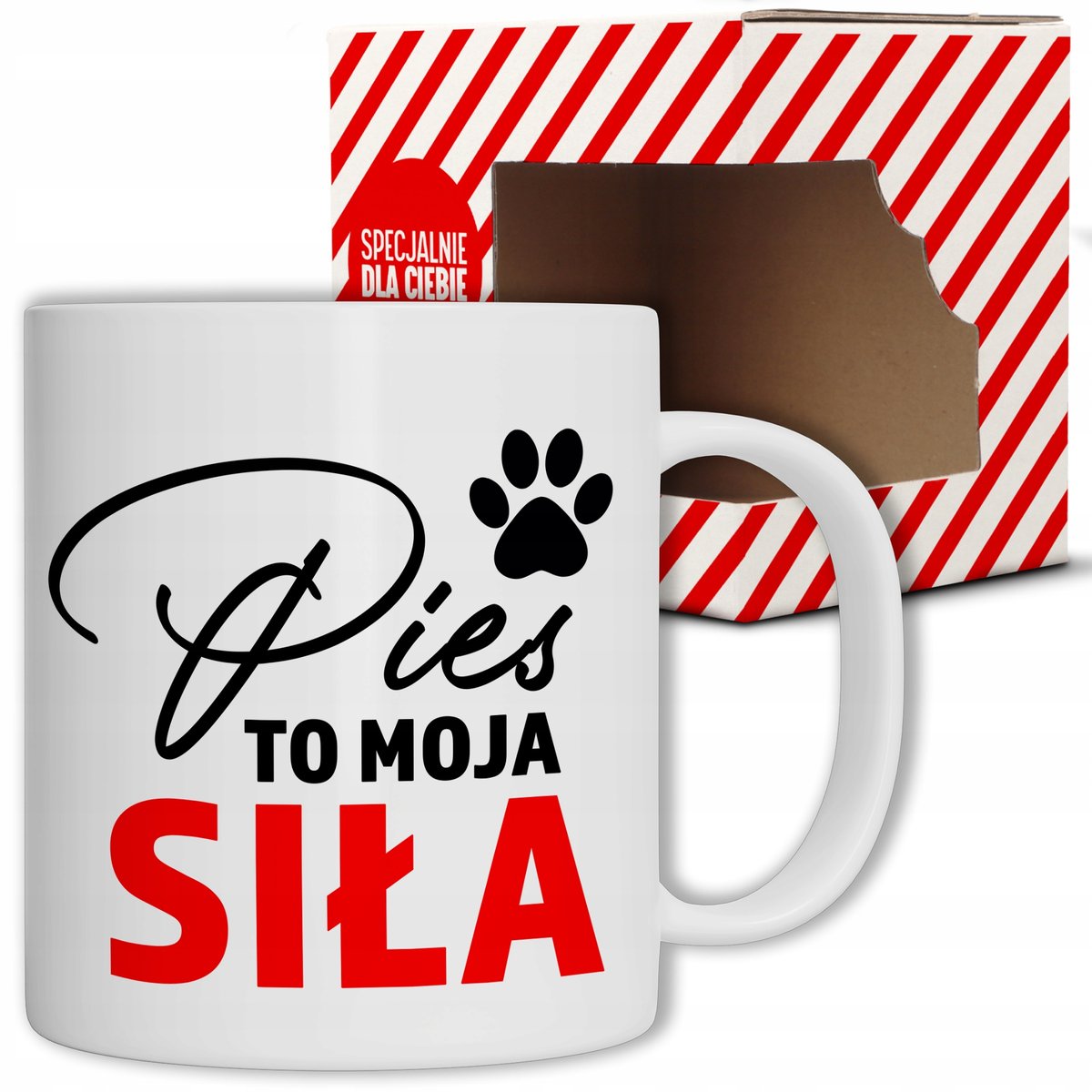 KUBEK BIAŁY WYJĄTKOWY PREZENT DLA PSIARZA MIŁOŚNIKA PSÓW PIES TO MOJA ...