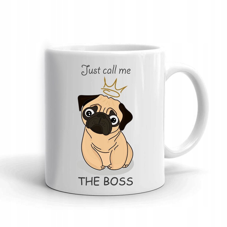 Kubek BIAŁY z nadrukiem na prezent pieski MOPSY 03 - StyleCouture | Sklep EMPIK.COM