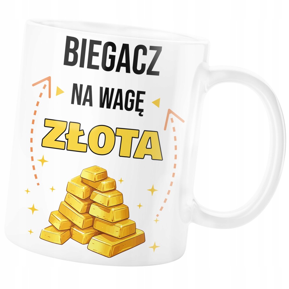 KUBEK BIEGACZ NA WAGĘ ZŁOTA PREZENT - StudioGraficzneKT | Sklep EMPIK.COM