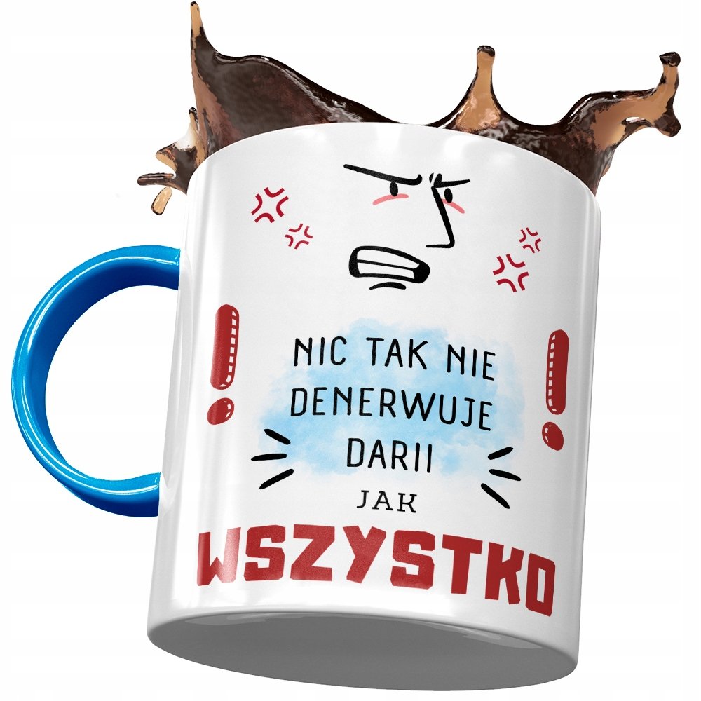 Kubek Błękitny Dla Darii Koleżanki Żony Prezent z Nadrukiem ze Zdjęciem ...