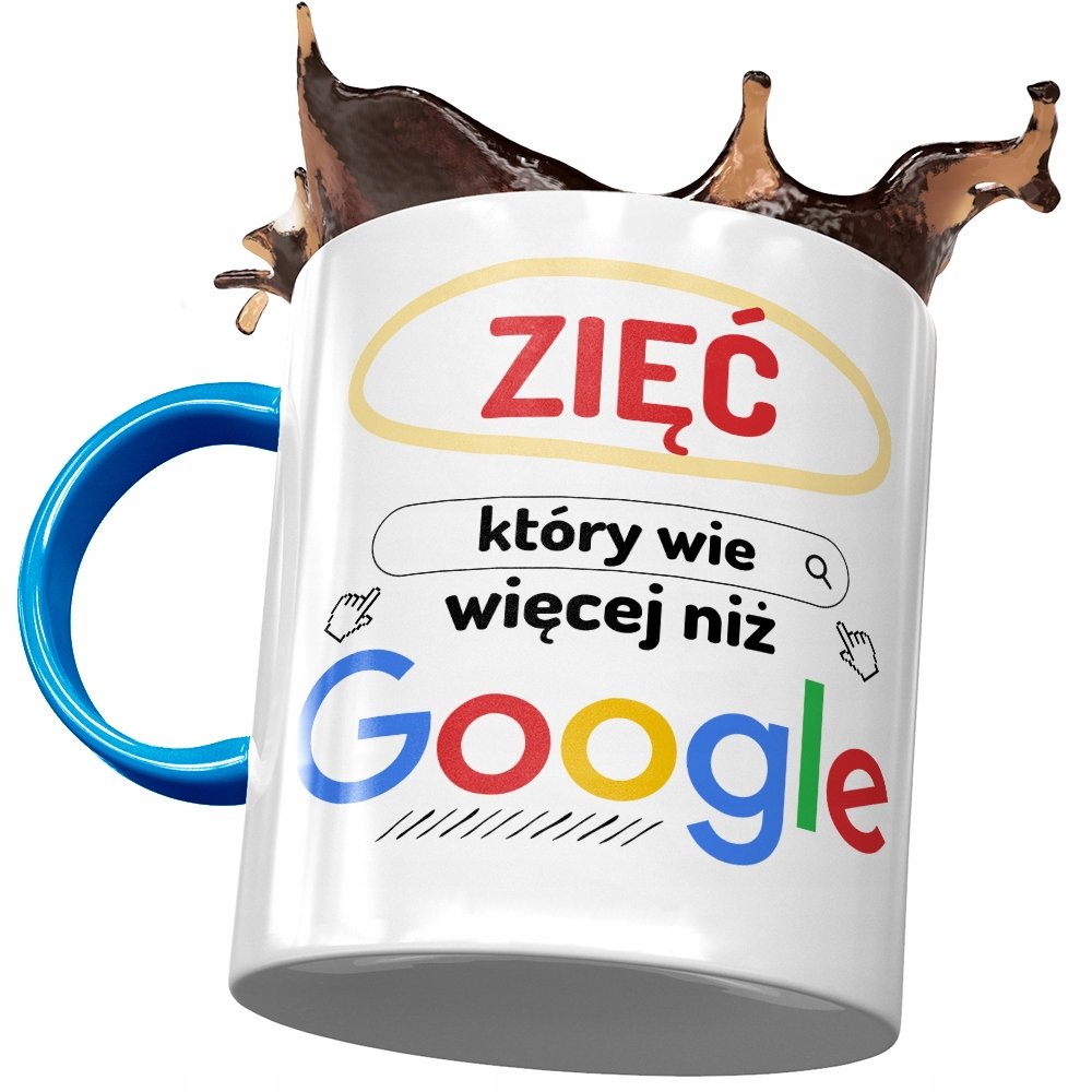 Kubek Błękitny Dla Zięcia na Urodziny na Prezent z Nadrukiem ze Zdjęciem - PoliDraw | Sklep ...