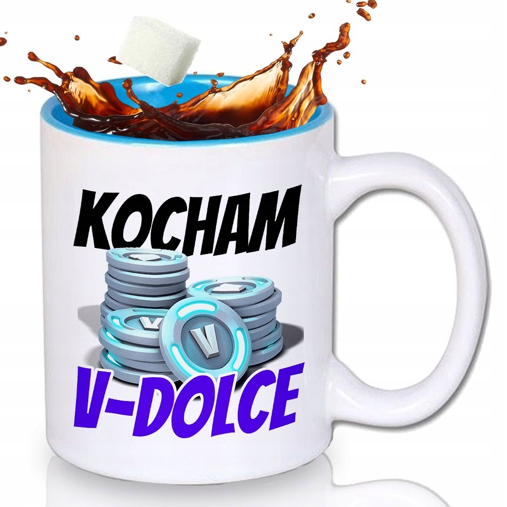 Kubek Błękitny Na Prezent Bambik KOCHAM V-DOLCE Wz - StyleCouture | Sklep EMPIK.COM