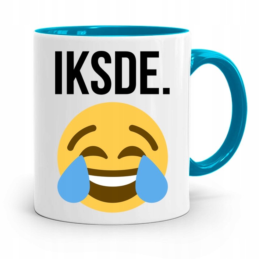 KUBEK BŁĘKITNY PREZENT DZIEŃ DZIECKA IKSDE EMOTKA z Nadrukiem ze ...