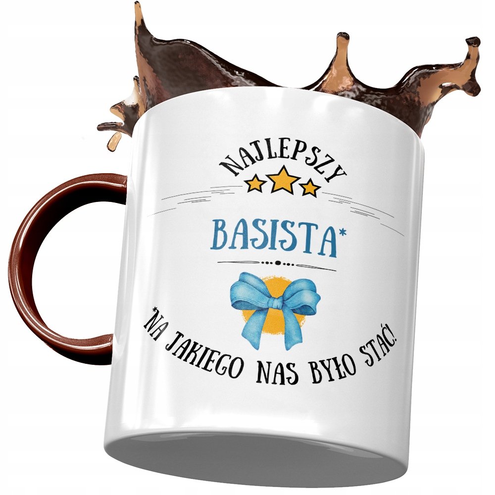 Kubek Bordowy Dla Basisty Najlepszy Basista z Nadrukiem ze Zdjęciem ...