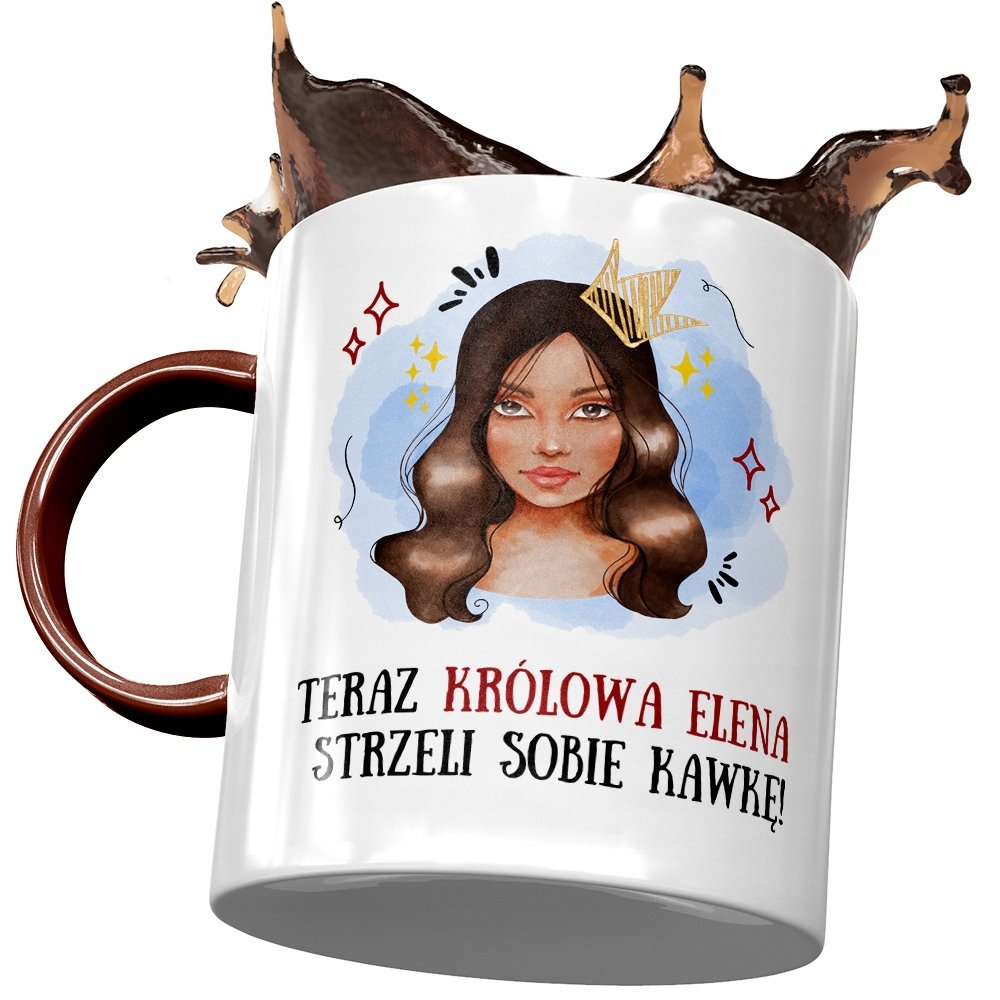 Kubek Bordowy Dla Eleny Koleżanki Żony na Prezent z Nadrukiem ze ...