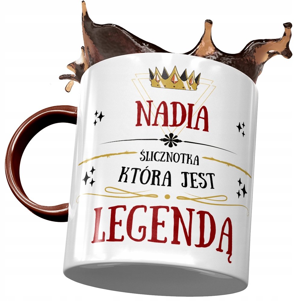 Kubek Bordowy Dla Nadii Przyjaciółki Prezent z Nadrukiem ze Zdjęciem ...