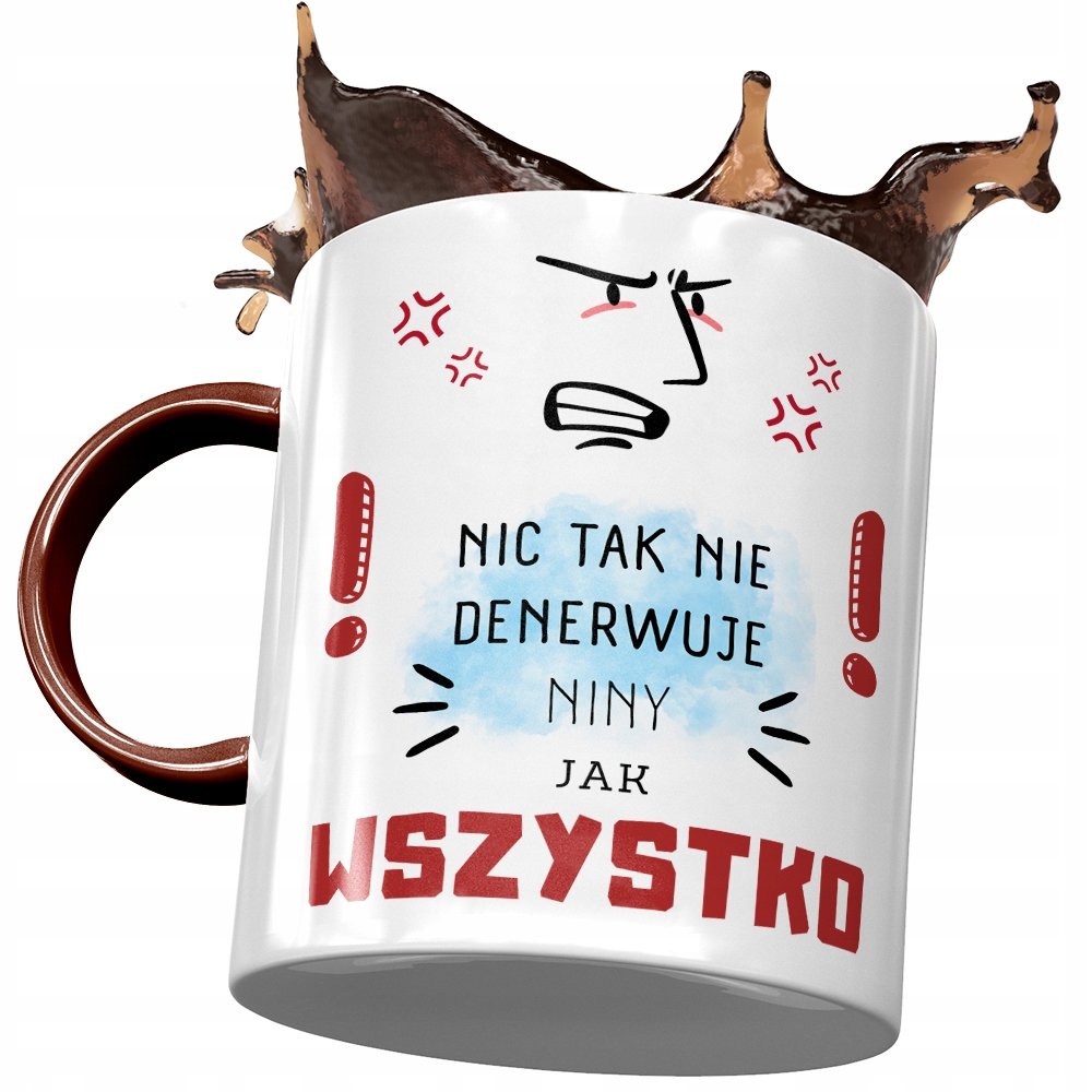 Kubek Bordowy Dla Niny Żony Przyjaciółki Prezent z Nadrukiem ze Zdjęciem - PoliDraw | Sklep ...