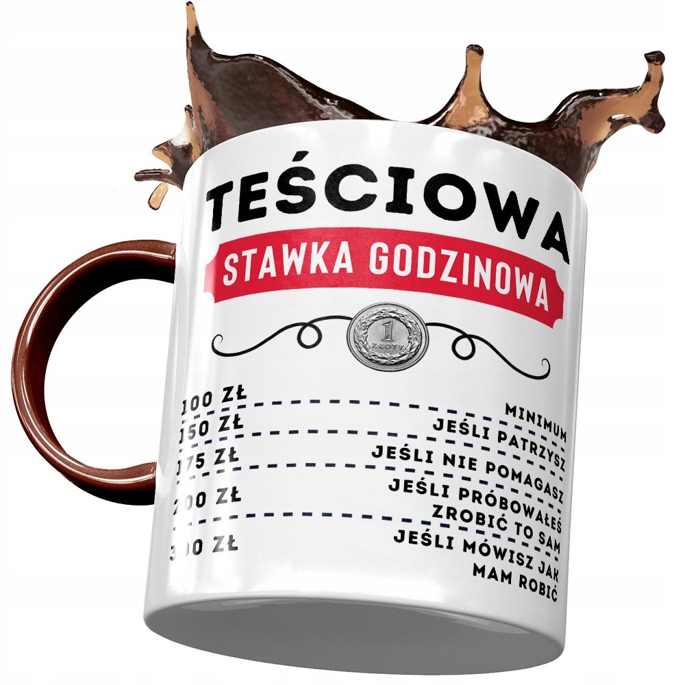 Kubek Bordowy dla Teściowej Teściuni na Prezent z Nadrukiem ze Zdjęciem - PoliDraw | Sklep EMPIK.COM