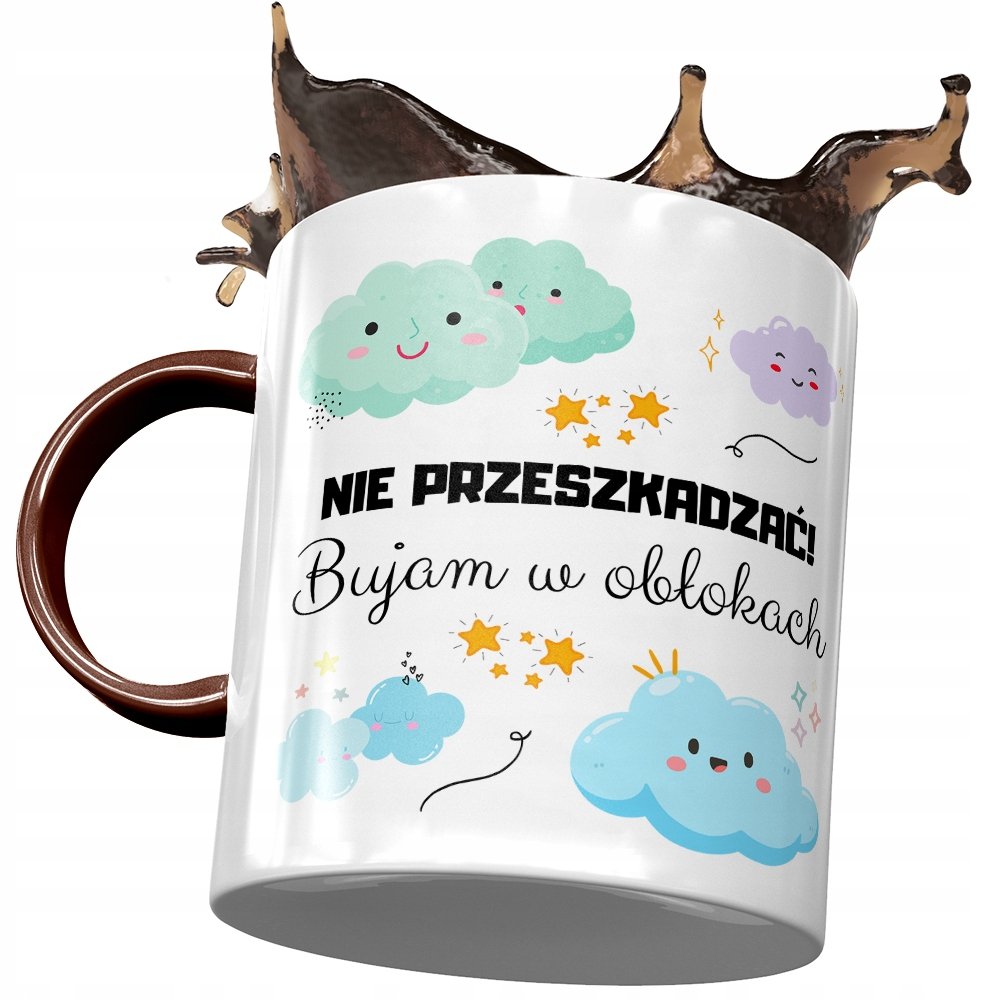 Kubek Bordowy Śmieszny Zabawny Nie Przeszkadzać z Nadrukiem ze Zdjęciem - PoliDraw | Sklep EMPIK.COM