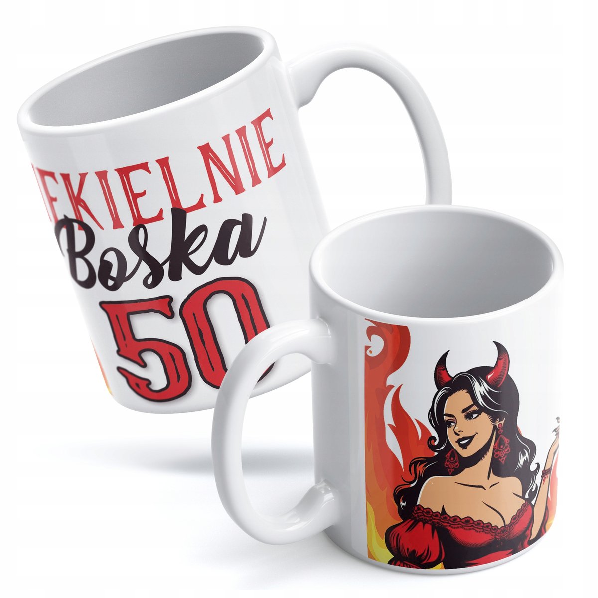 Kubek ceramiczny 330 ml Piekielnie Boska 50 Urodziny Prezent Dla Kobiety - Bullz | Sklep EMPIK.COM