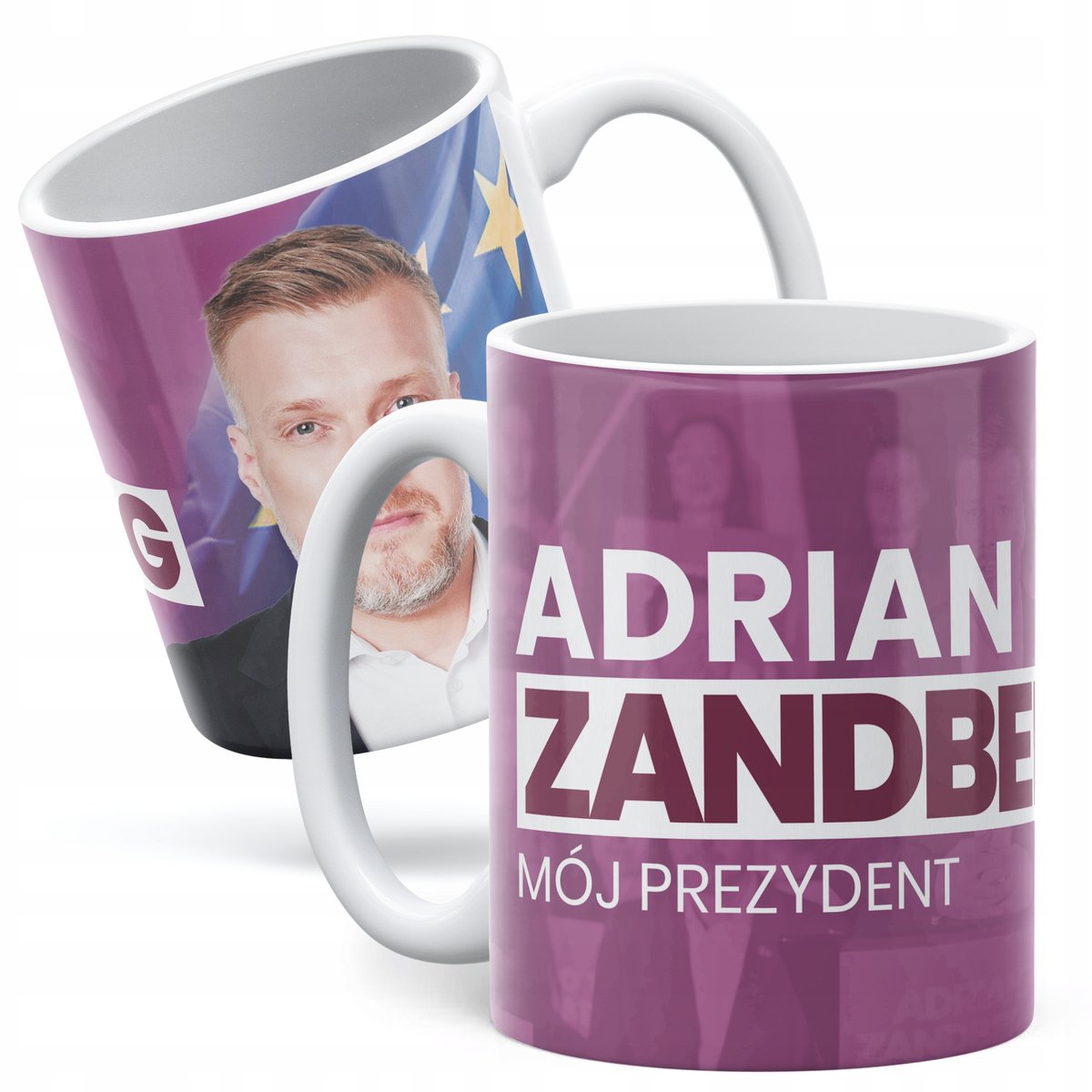 Kubek ceramiczny Adrian Zandberg Mój Prezydent #Zandberg2025 Razem - Bullz | Sklep EMPIK.COM