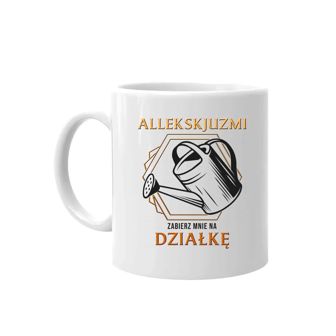 Kubek ceramiczny Allekskjuzmi, zabierz mnie na działkę 330 ml, Koszulkowy - Koszulkowy | Sklep ...