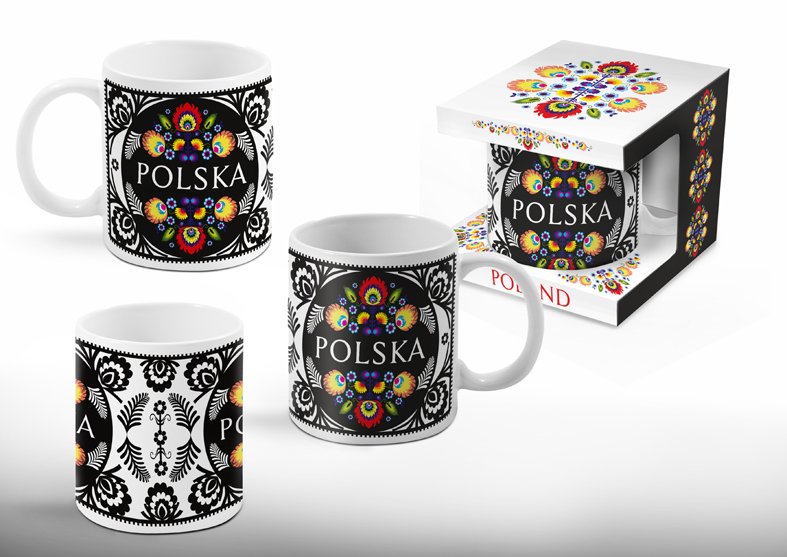 Kubek ceramiczny, Boss Folk 1 (czarny) FOLK, 300 ml, Bgtech - BGtech | Sklep EMPIK.COM