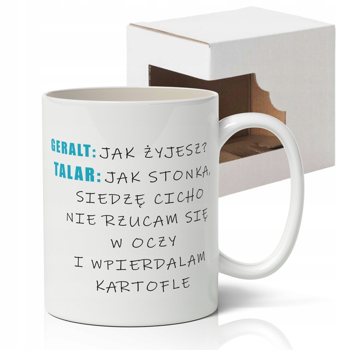 Kubek ceramiczny, Cytat WIEDŹMIN 01, 330 ml, StyleCouture, biały - StyleCouture | Sklep EMPIK.COM