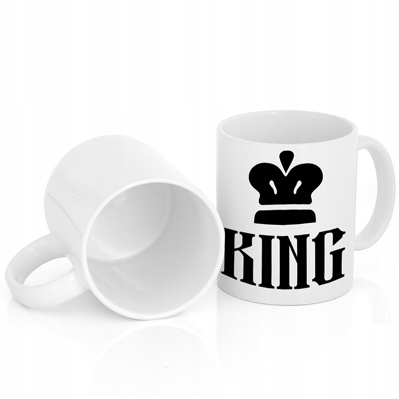 Kubek ceramiczny, dla Szachisty Król King 01, 330 ml, StyleCouture, biały - StyleCouture | Sklep ...