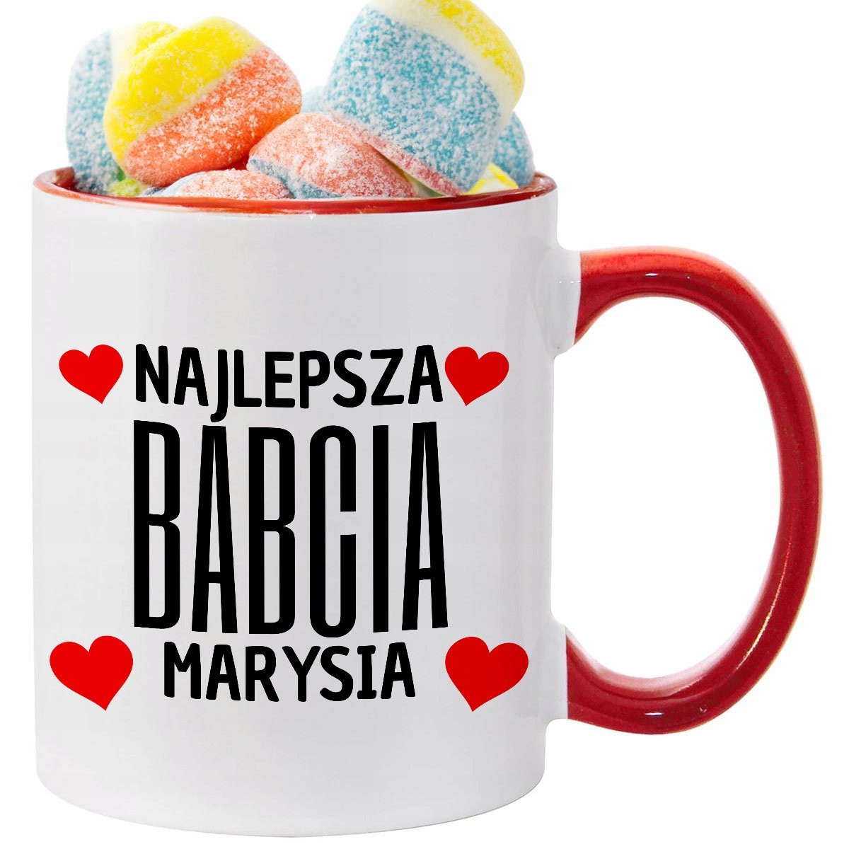 Kubek ceramiczny, Dzień babci, Najlepsza Babcia IMIĘ, 300 ml, StyleCouture - StyleCouture ...