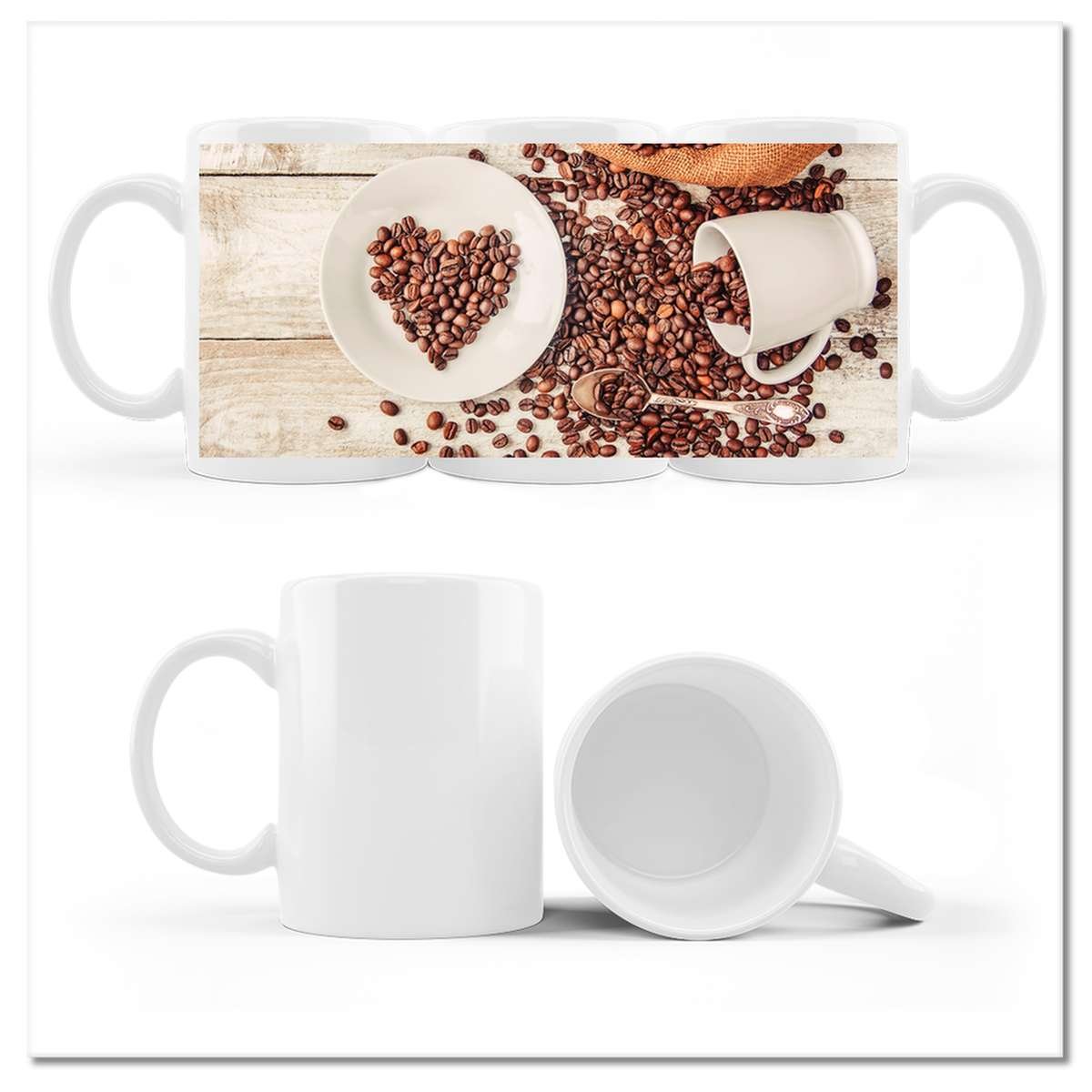 Kubek ceramiczny, Dzień Kobiet, 330 ml, ZeSmakiem, biały - ZeSmakiem | Sklep EMPIK.COM