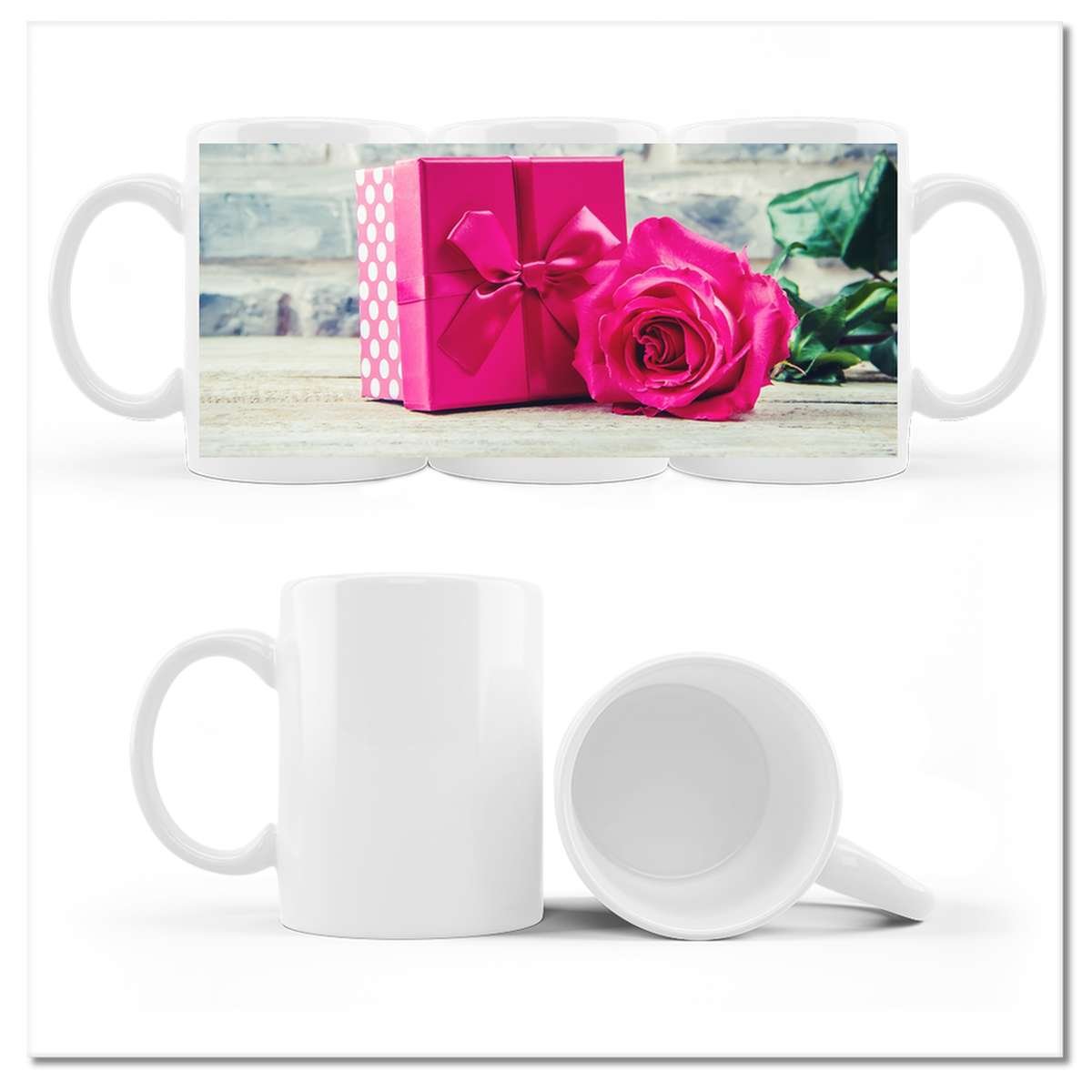 Kubek ceramiczny, Dzień Kobiet , 330 ml, ZeSmakiem, biały - ZeSmakiem | Sklep EMPIK.COM