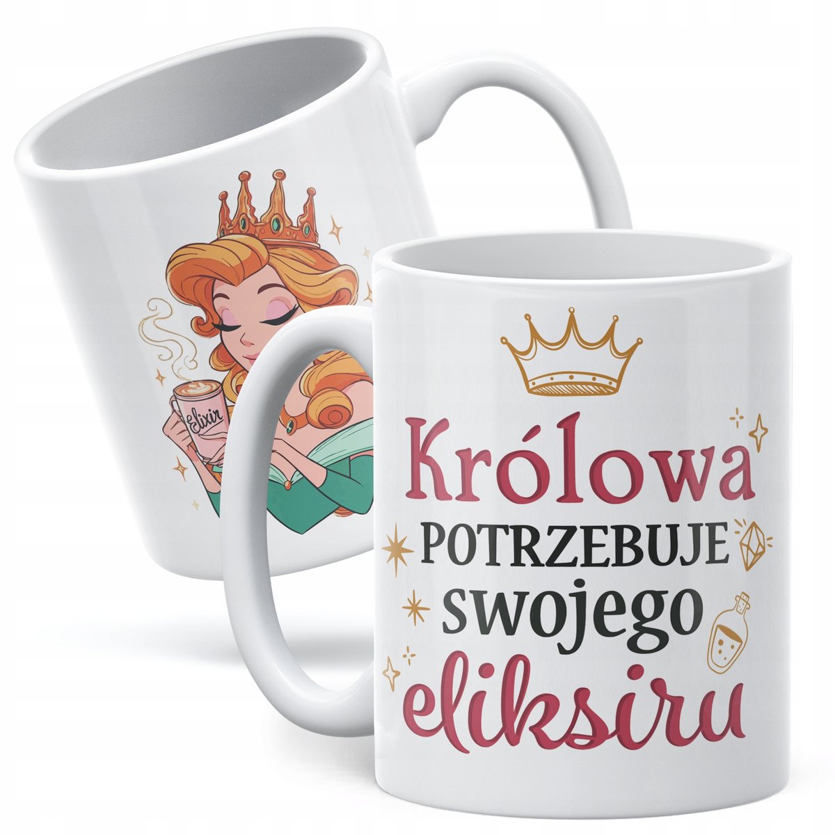 Kubek ceramiczny Dzień Kobiet Królowa Potrzebuję Eliksiru Prezent Kobiety - Bullz | Sklep EMPIK.COM
