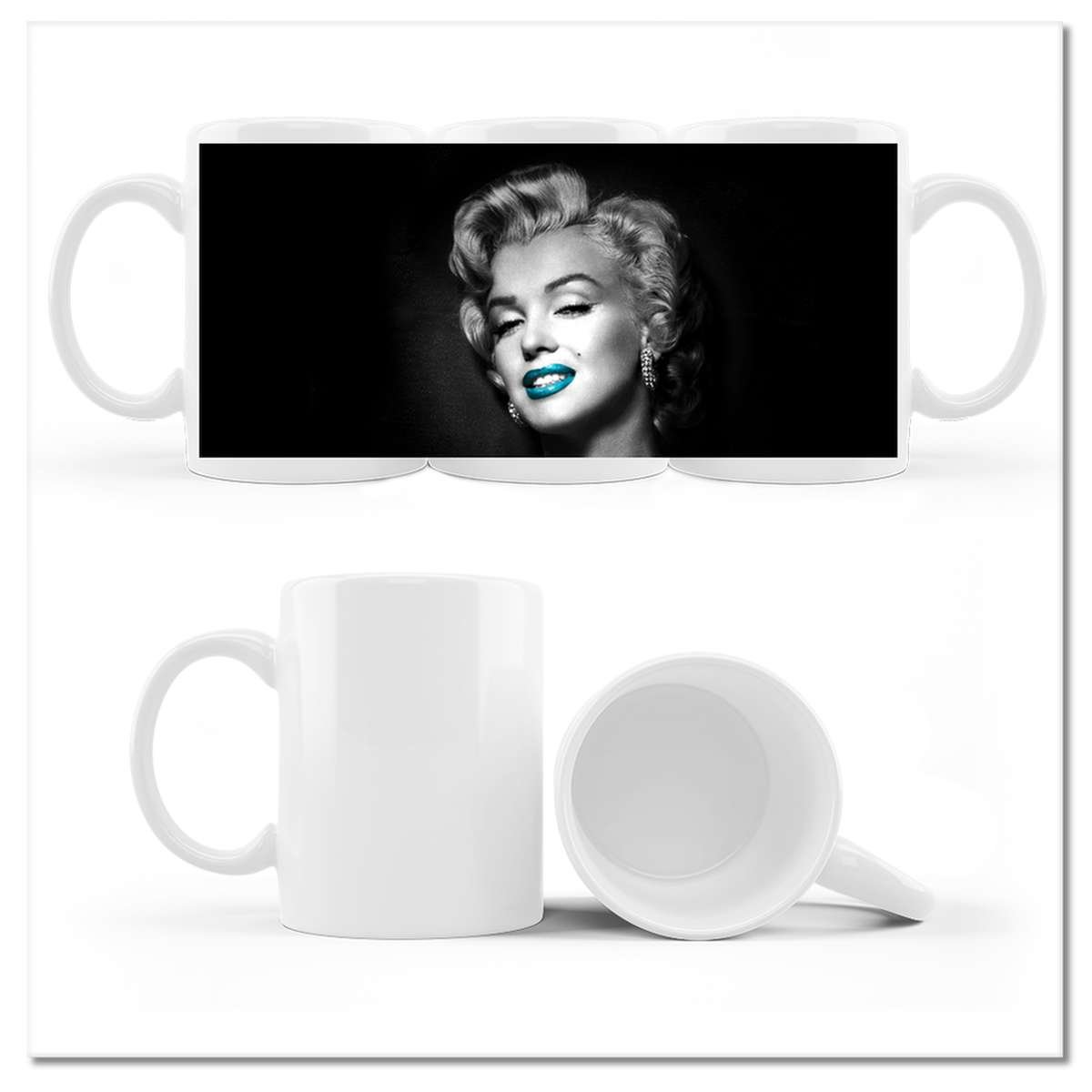 Kubek ceramiczny Foto Marilyn Monroe z ustami 330 ml, ZeSmakiem - ZeSmakiem | Sklep EMPIK.COM