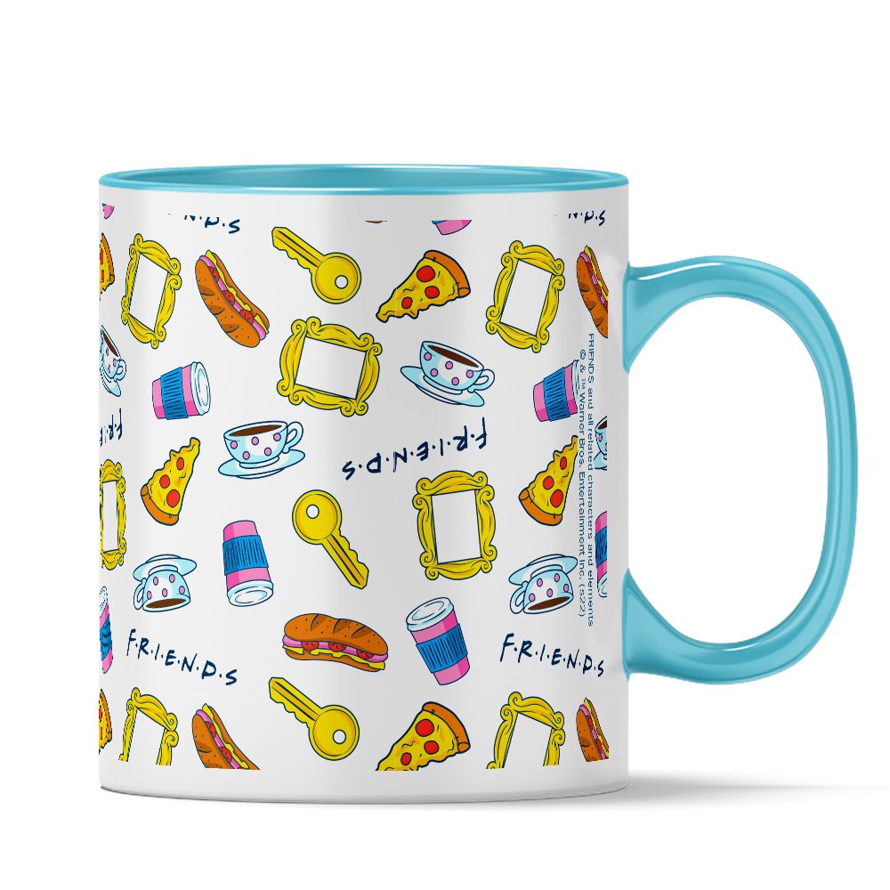 Kubek ceramiczny, Friends Friends 056, 330 ml, ERT Group, niebieski - ERT Group | Sklep EMPIK.COM