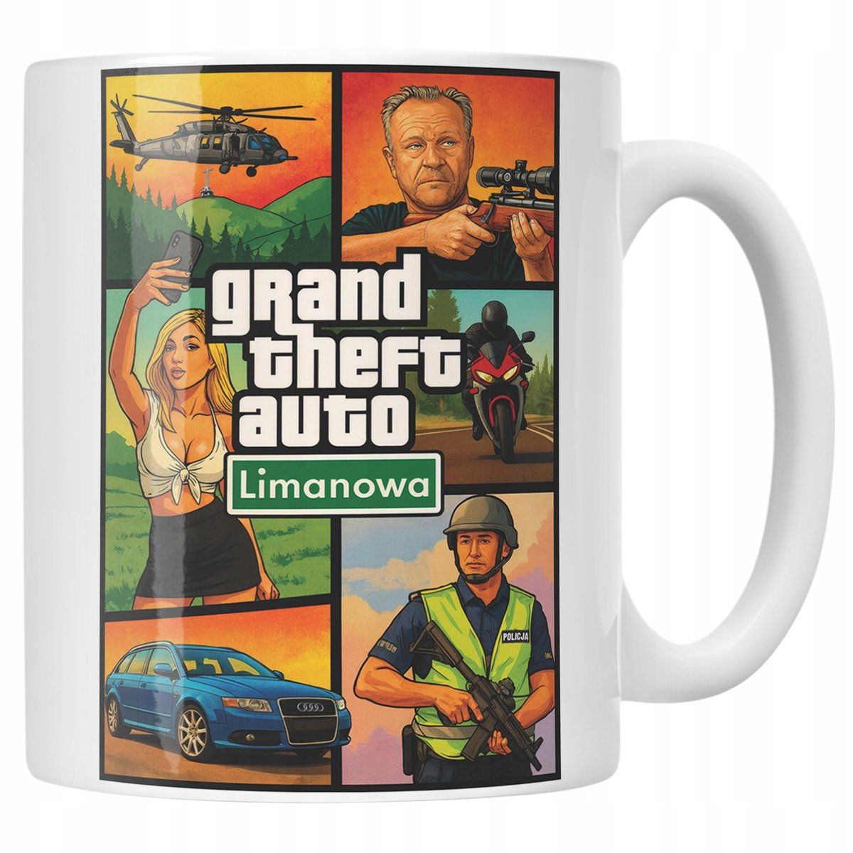 Kubek ceramiczny GTA Limanowa Memy Viral Zabawny Gadżet - Bullz | Sklep ...