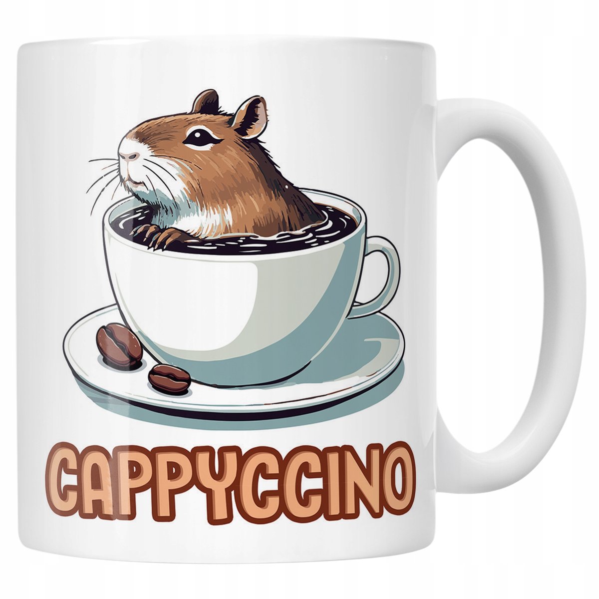 Kubek ceramiczny Kapibara Capybara Zwierzak Słodki Dla Dzieci Prezent ...