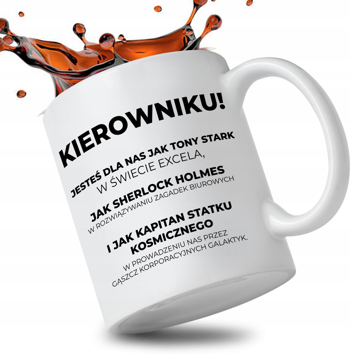Kubek ceramiczny, KIEROWNIKU, 300 ml, StyleCouture, biały - StyleCouture | Sklep EMPIK.COM