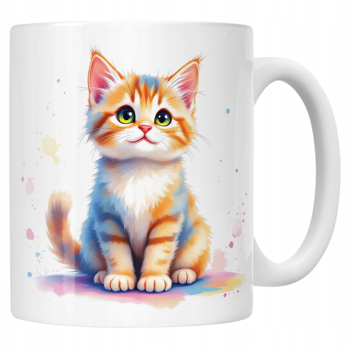 Kubek ceramiczny Kot Kotek Zwierzak Słodki Dla Dzieci Prezent - Bullz ...