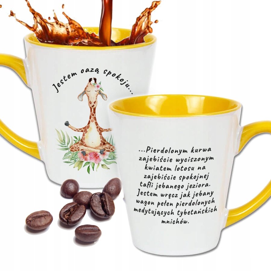 Kubek ceramiczny Latte Mały Jestem Oazą Spokoju Różne Wzory - StyleCouture | Sklep EMPIK.COM