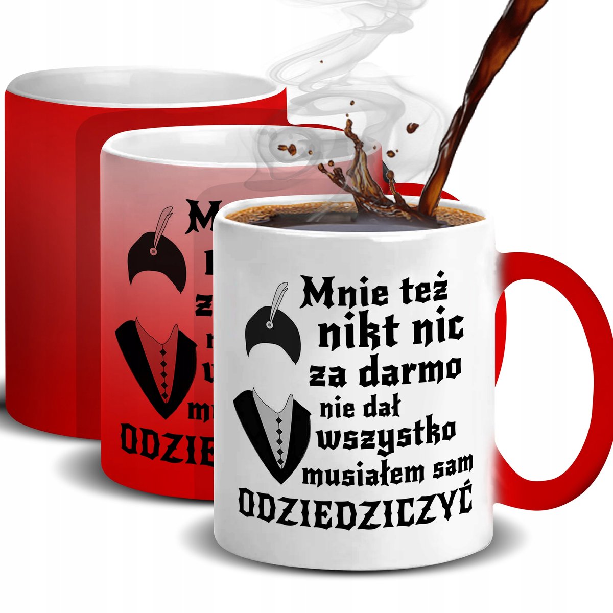 Kubek ceramiczny MAGICZNY PREZENT DLA FANA 1670 WSZYSTKO MUSIAŁEM ODZIEDZICZYĆ wzory Style ...