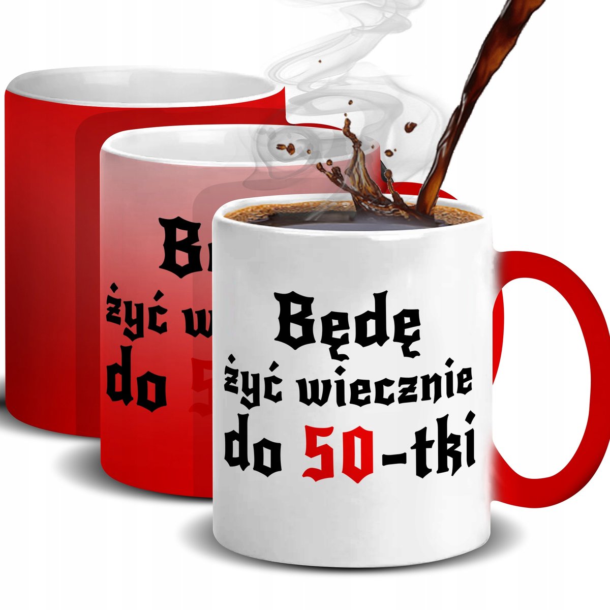 KUBEK ceramiczny MAGICZNY PREZENT DLA SERIALU 1670 BĘDĘ ŻYĆ WIECZENIE DO 50-TKI WZORY 300 ml ...