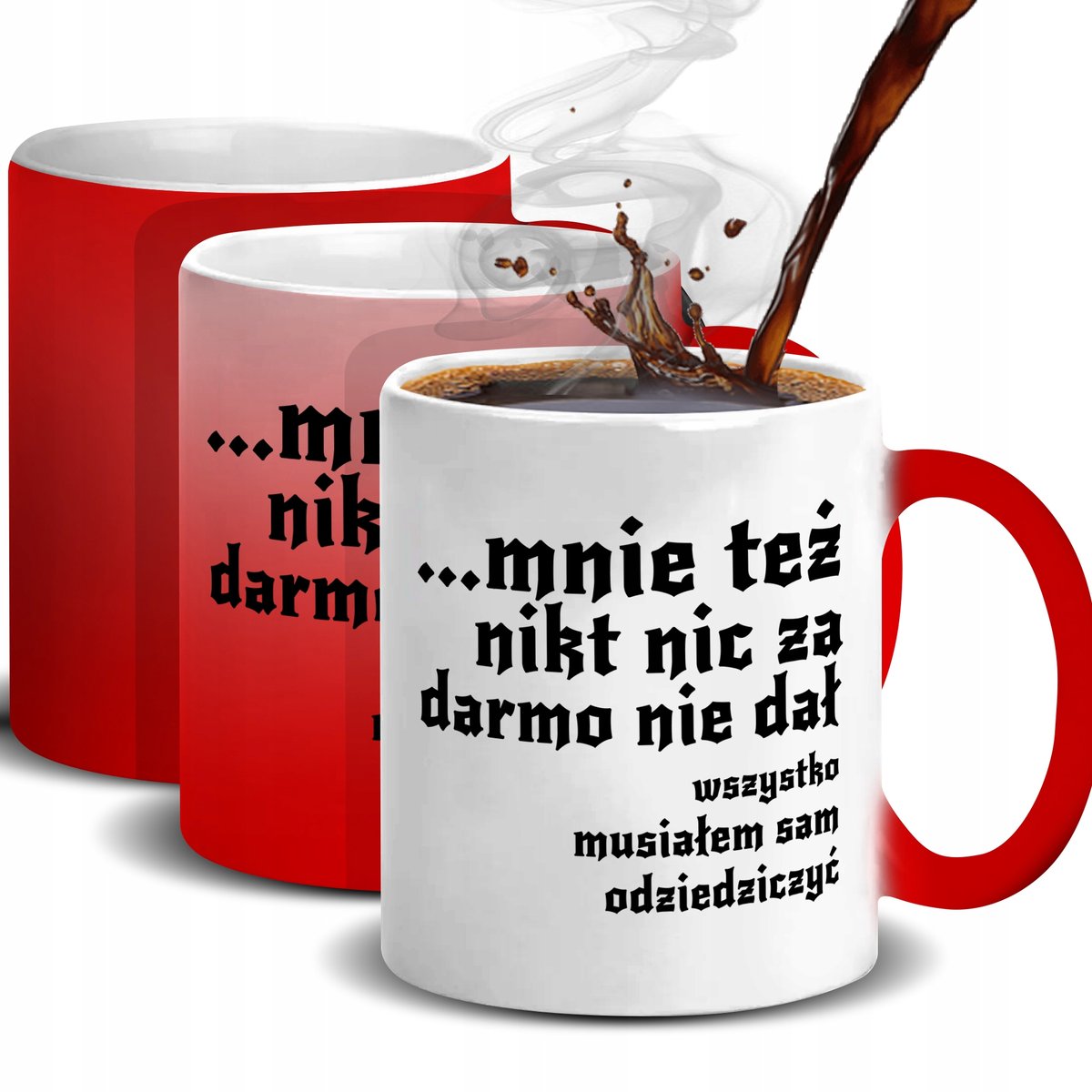 KUBEK ceramiczny MAGICZNY PREZENT SERIAL 1670 MNIE TEŻ NIKT NIC ZA DARMO NIE DAŁ WZ ...