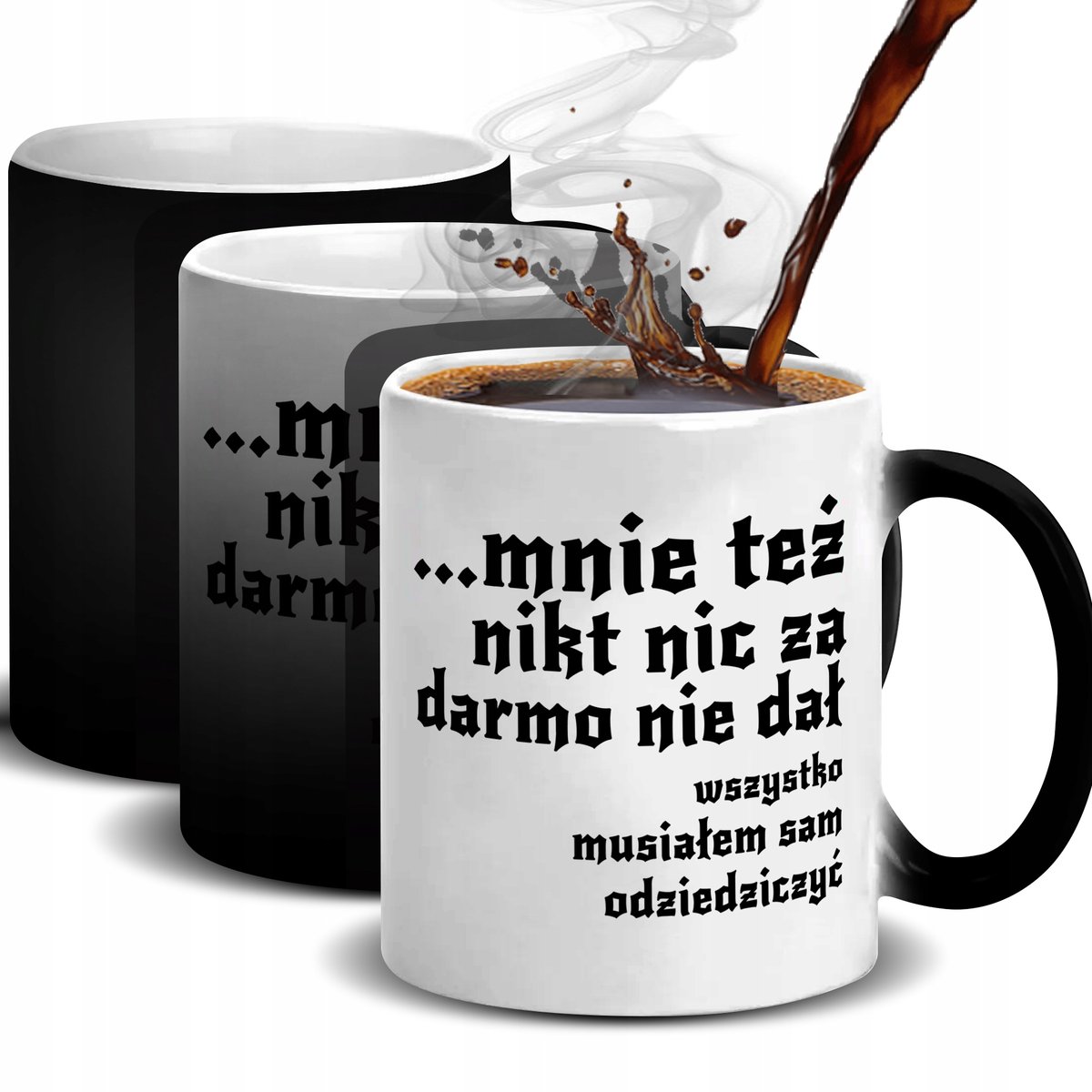 KUBEK ceramiczny MAGICZNY PREZENT SERIAL 1670 MNIE TEŻ NIKT NIC ZA DARMO NIE DAŁ WZ ...