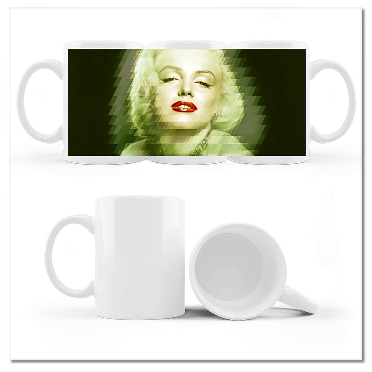 Kubek ceramiczny, Marilyn Monroe, 330 ml, ZeSmakiem, biały - ZeSmakiem | Sklep EMPIK.COM